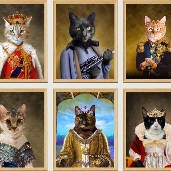 Portrait of a Cat - Etsy