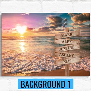 Custom Beach House Sign, Family Sign With Names, Personalized Beach ...