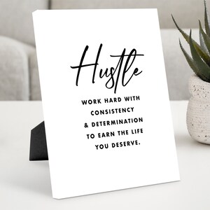 Hustle Grind Execute - Set of 3 Wall Art, Motivational Office Decor for ...
