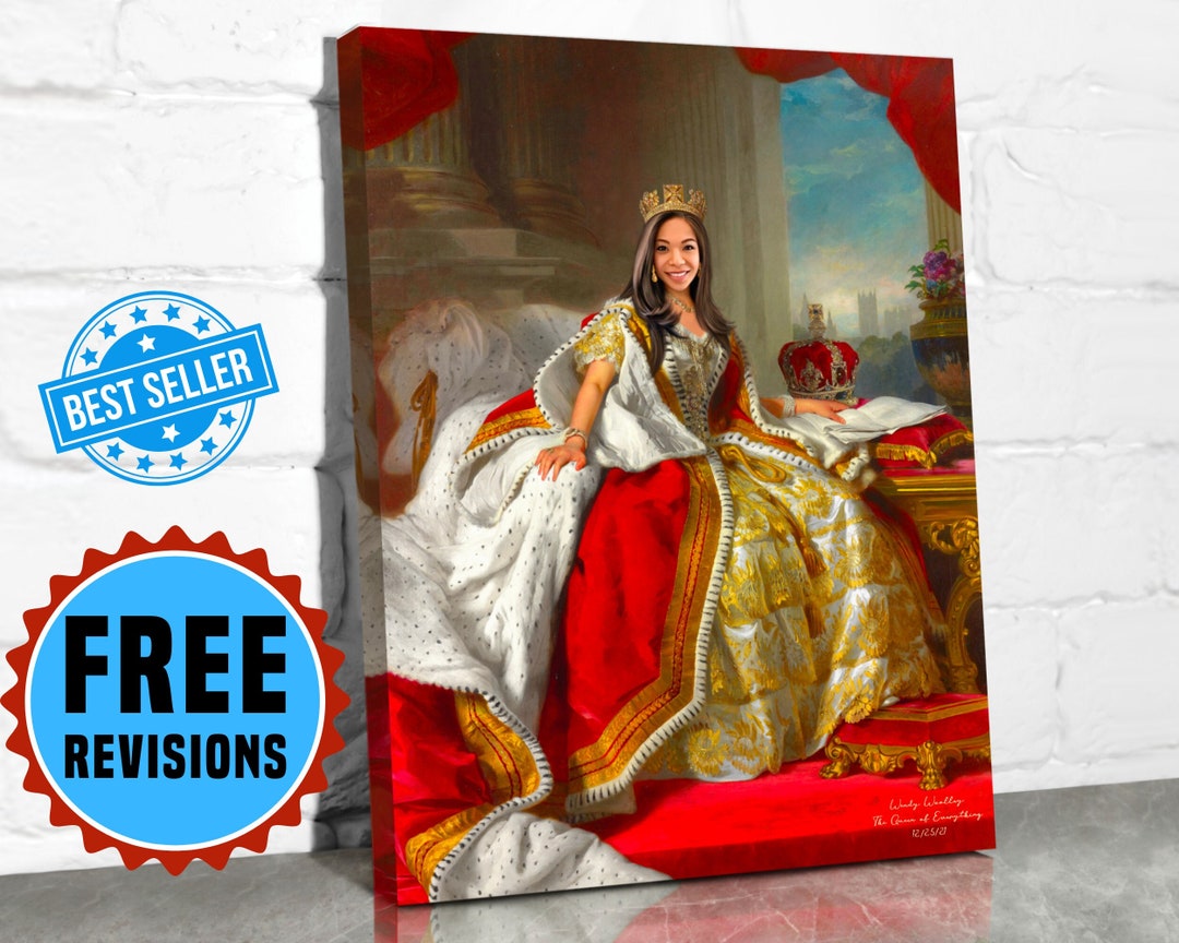 Custom Royal Portrait From Photo Renaissance Painting Victorian Queen ...