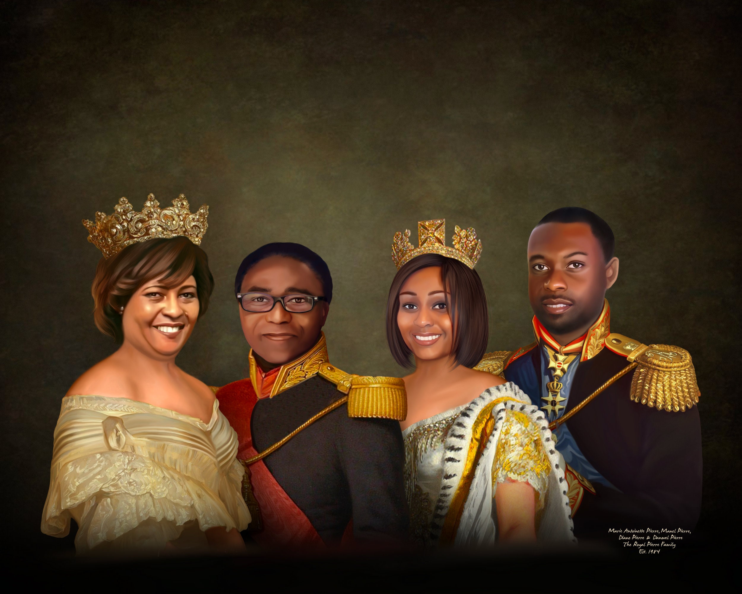 Royal Family Portrait Custom Family Portrait Painting Custom | Etsy