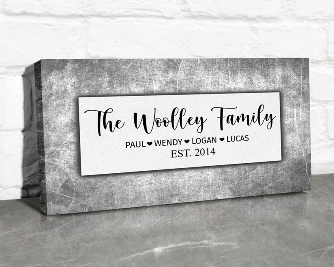 Family Name Sign With Kids Names Custom Family Sign - Etsy