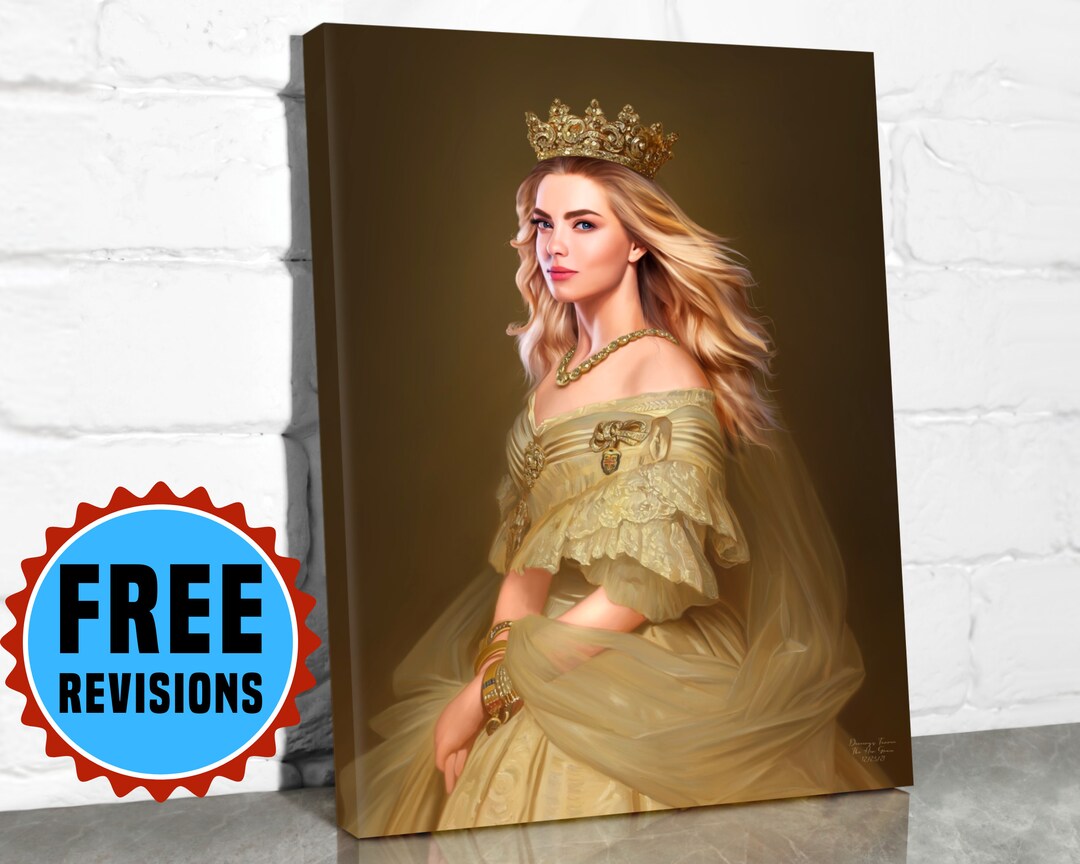 Custom Royal Portrait From Photo Renaissance Painting Victorian Queen ...