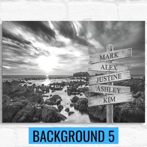 Custom Beach House Sign, Family Sign With Names, Personalized Beach ...