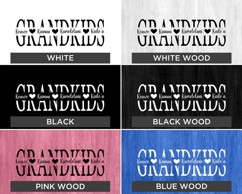 Grandkids Names Sign Custom Name Sign Grandchildren Sign | Etsy