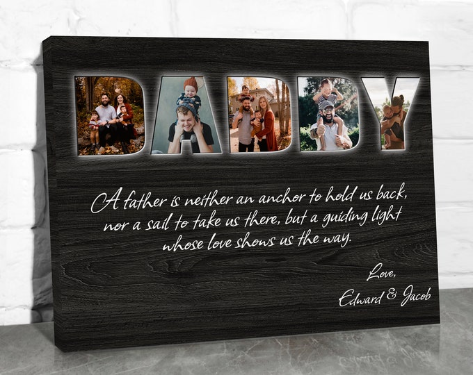 Custom Daddy Sign With Photos, Personalized Gifts for Dad From Wife ...