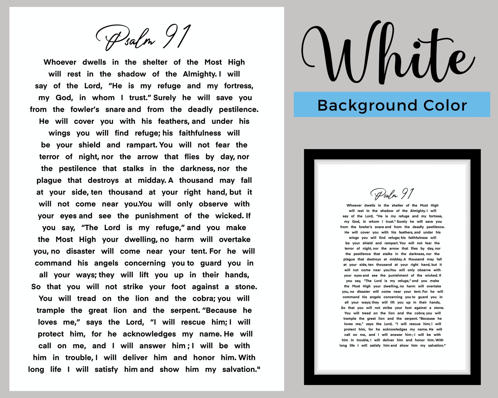 Psalm 91 Wall Art Bible Verse Wall Art Psalm 91 Print Bible - Etsy