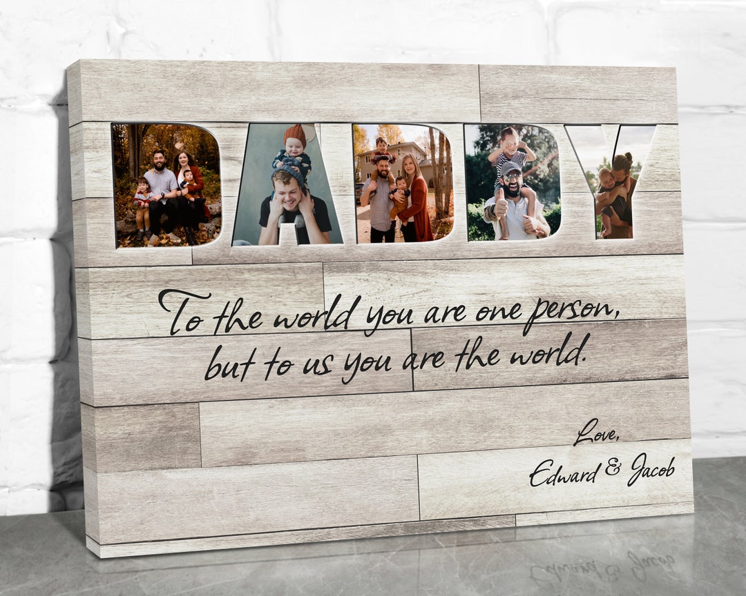Custom Daddy Sign With Photos, Personalized Gifts for Dad From Kids ...