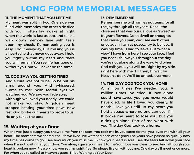 Deceased Pet Photo W/ Quote Dog Remembrance Gift Custom Pet - Etsy