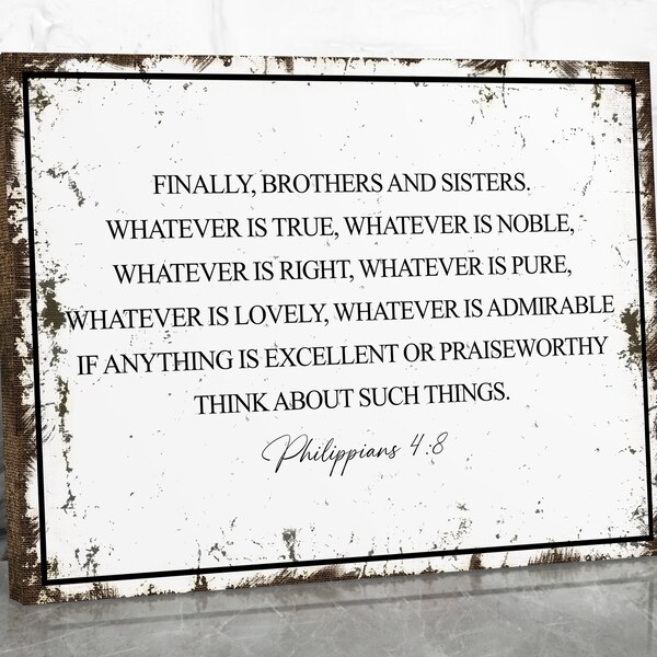 Philippians 4 8 - Etsy