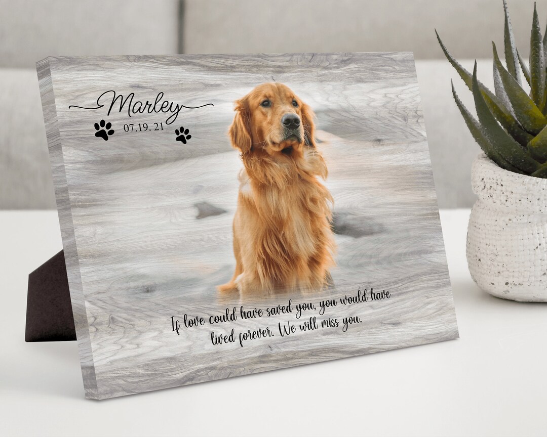 Deceased Pet Photo W/ Quote, Dog Remembrance Gift, Custom Pet Memorial ...