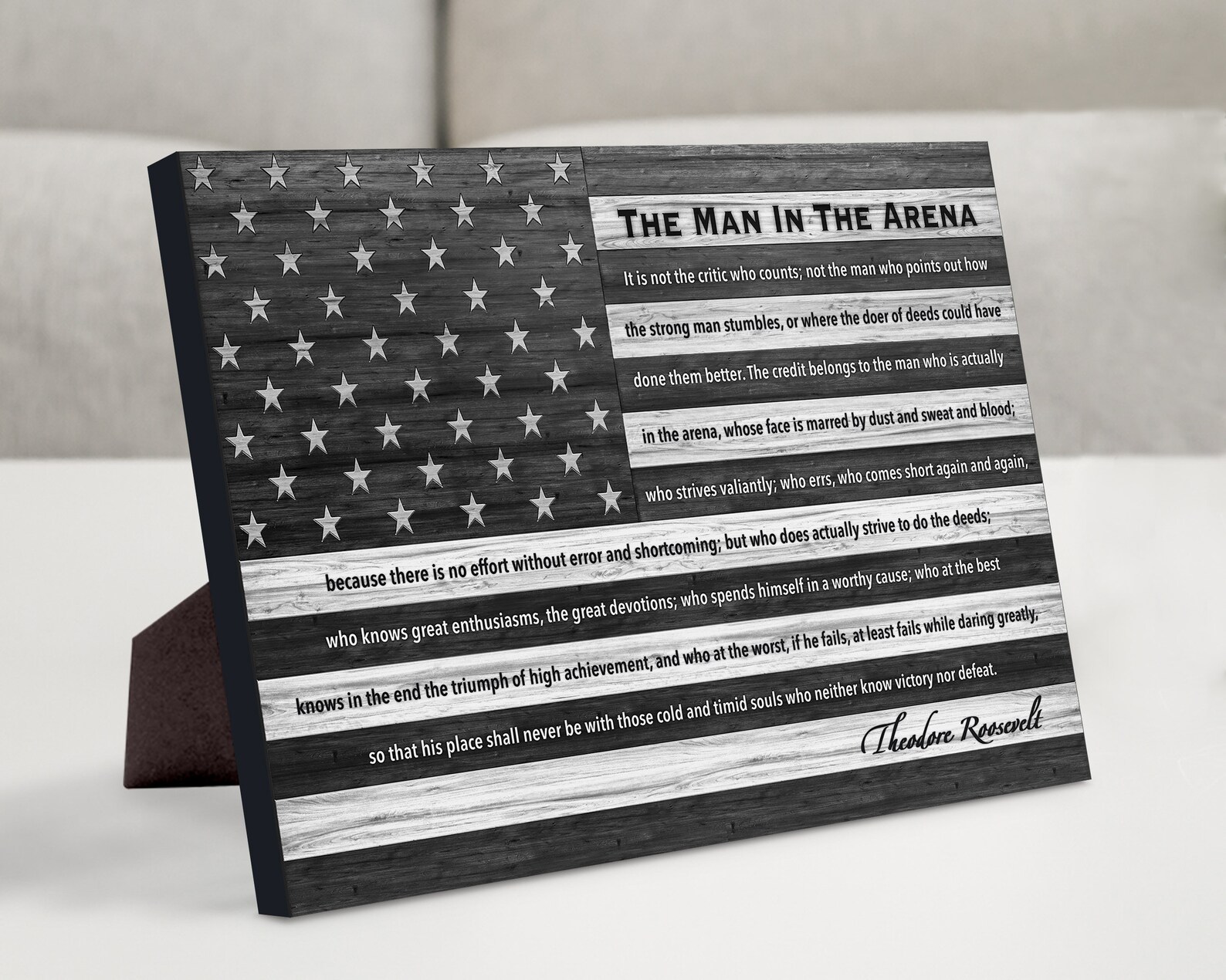 Man in the Arena Sign Mens Office Decor for Men Man Cave - Etsy