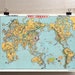 Illustrated Japanese World Map Vintage Map Japan Old Map - Etsy Canada