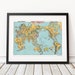 Illustrated Japanese World Map - Vintage Map - Japan Old Map - Old Map ...