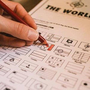 Color Me in World Map Poster, Color in Your Travels, Travel Tracker ...