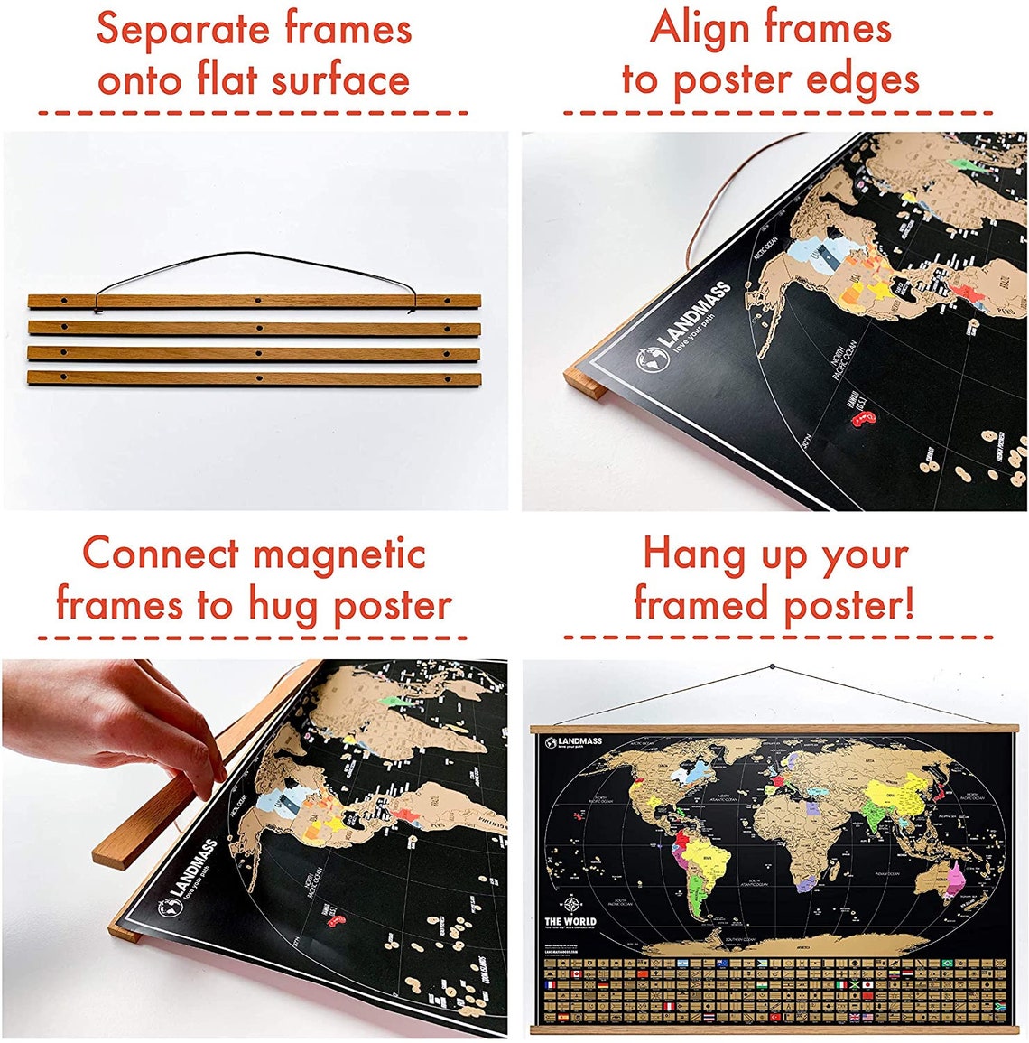 11 Wood Poster Frame Hanger Frame for Posters Prints - Etsy