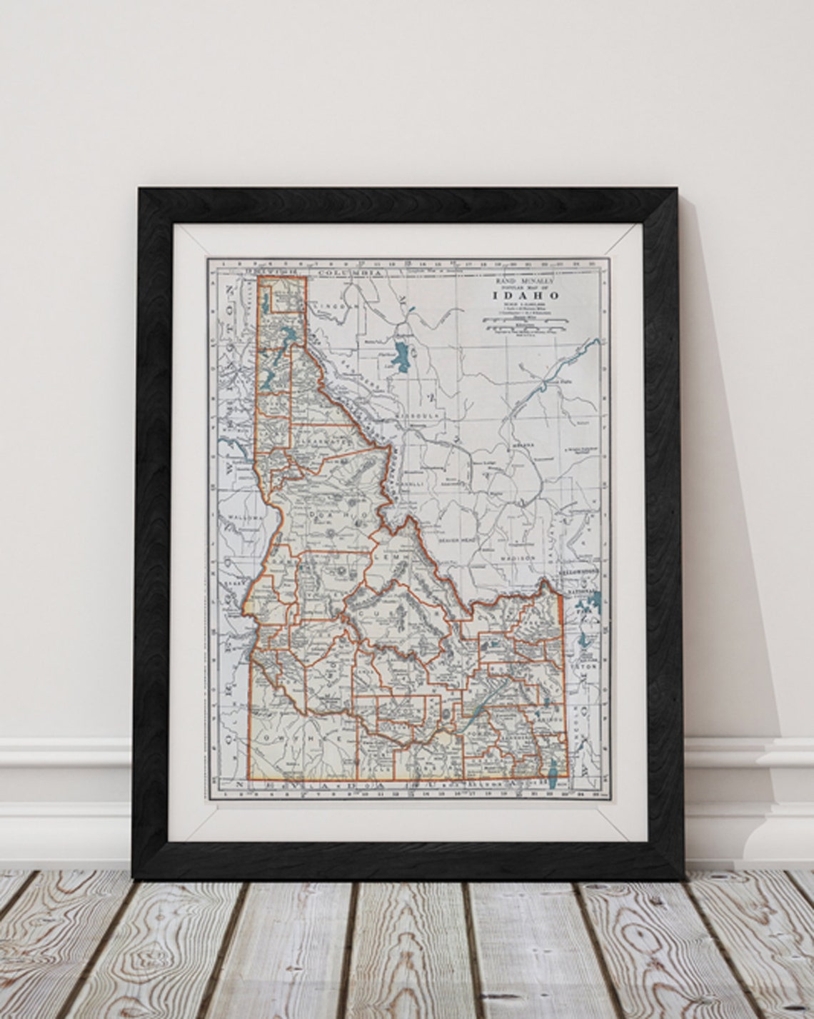 Idaho Vintage Map Poster Map Print Vintage Map of Idaho - Etsy
