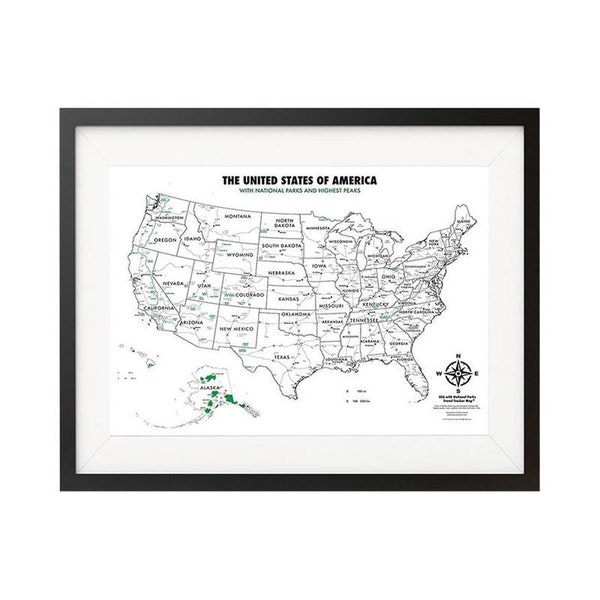 Usa Map Poster - Etsy