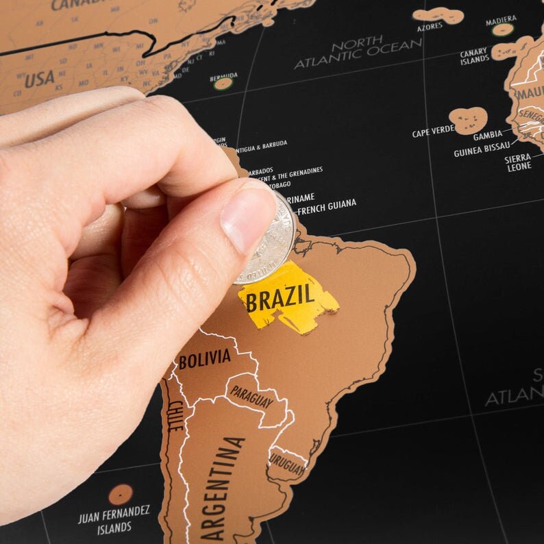 Scratch off World Map With Flags - World Map - Scratch off Travel ...