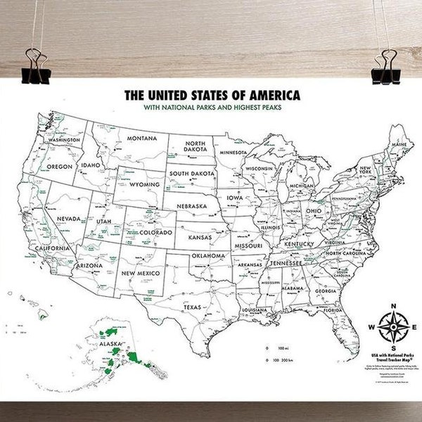 Us Coloring Map Poster - Etsy