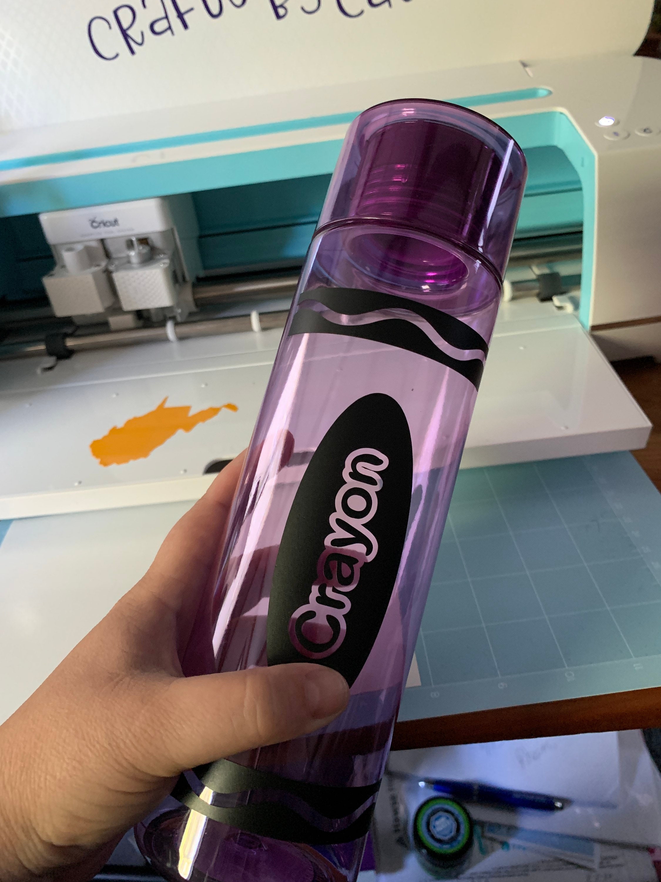 Crayon Water Bottle - Etsy