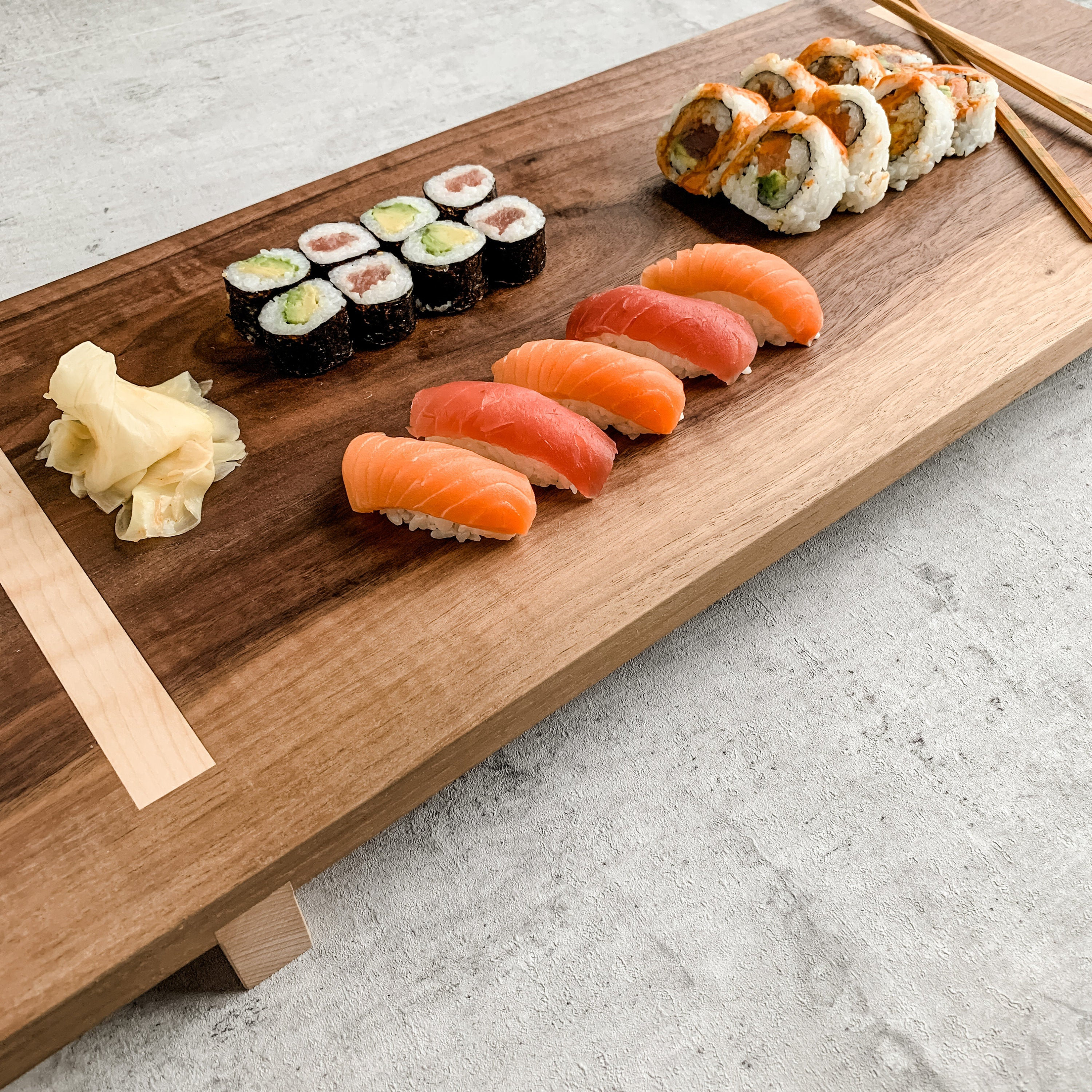 HANDCRAFTED WOOD SERVING Board Sushi Serving Tray Sushi | Etsy