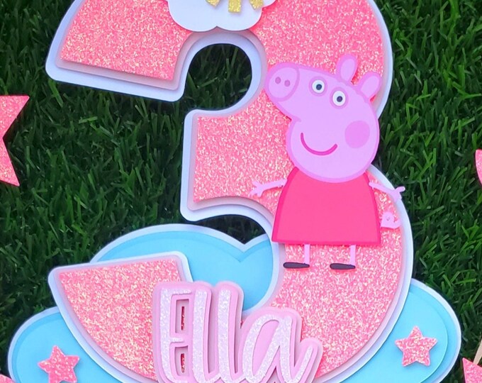 Piggy Cake Topper - Etsy