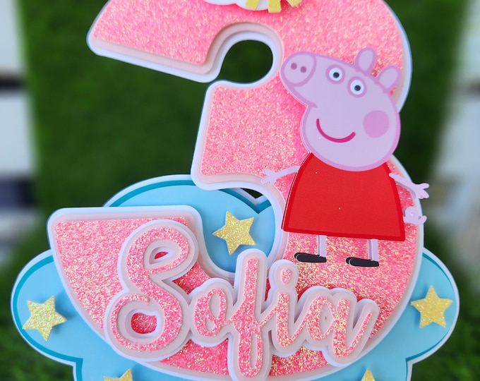 Piggy Cake Topper - Etsy