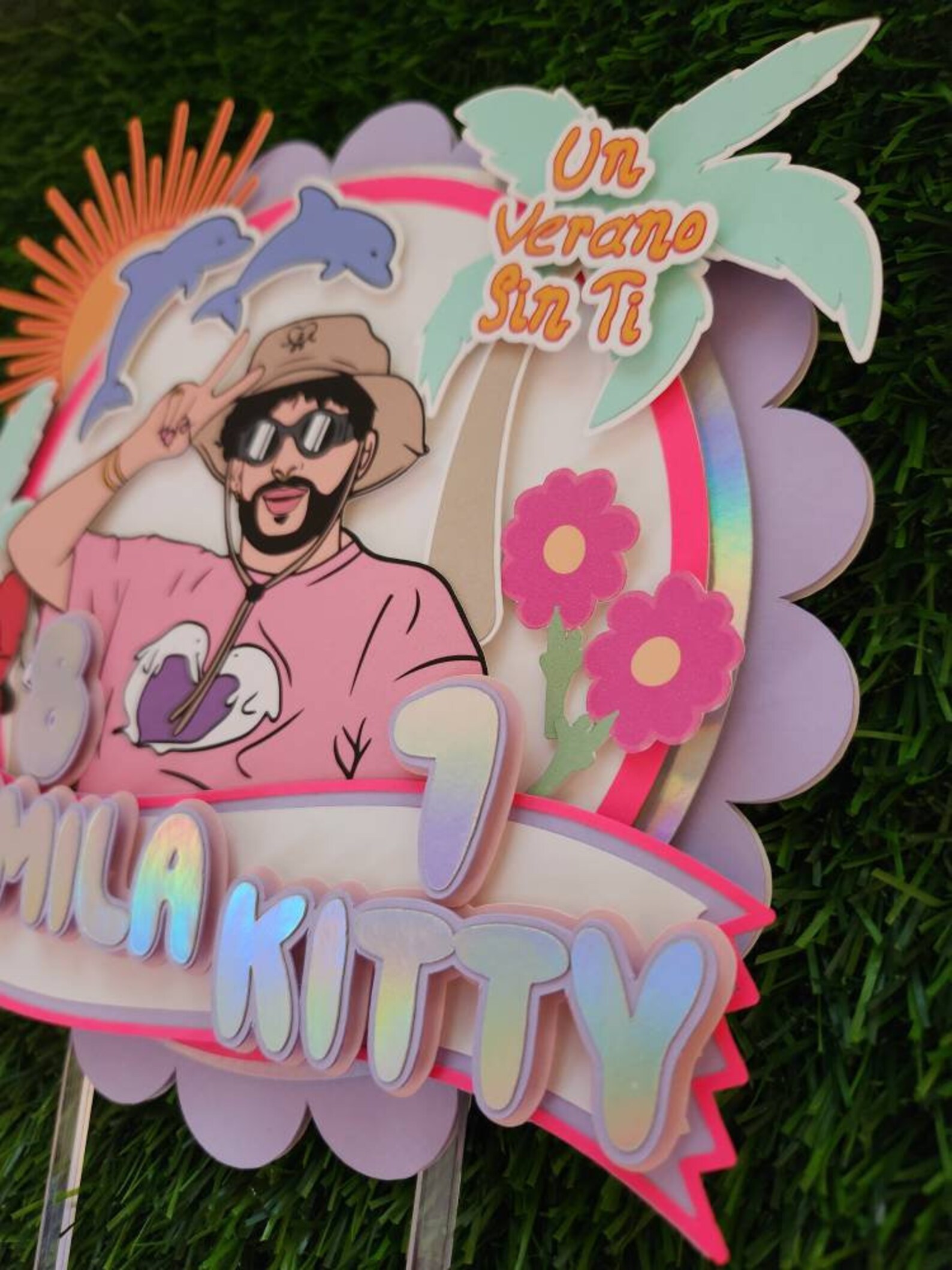 Bad Bunny Cake Topper - Etsy