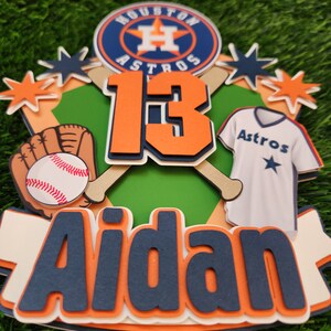 Baseball Cake Topper Astros - Etsy