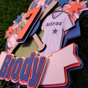 Baseball Cake Topper Astros - Etsy