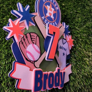 Baseball Cake Topper Astros - Etsy