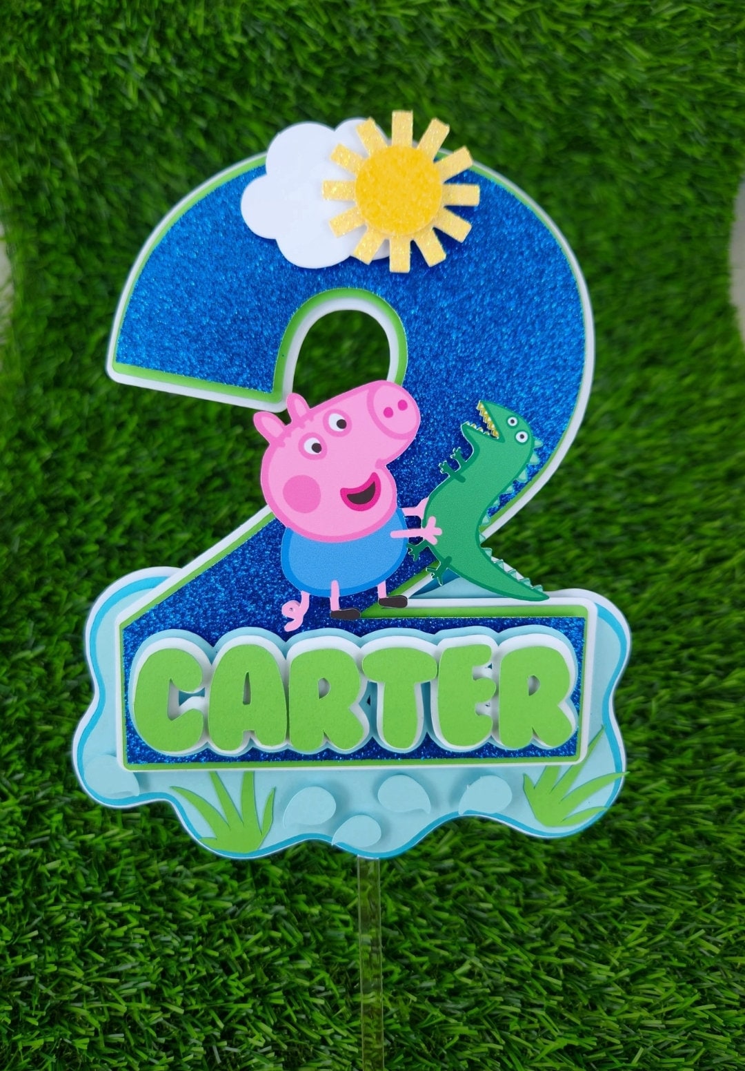 George Piggy Cake Topper - Etsy