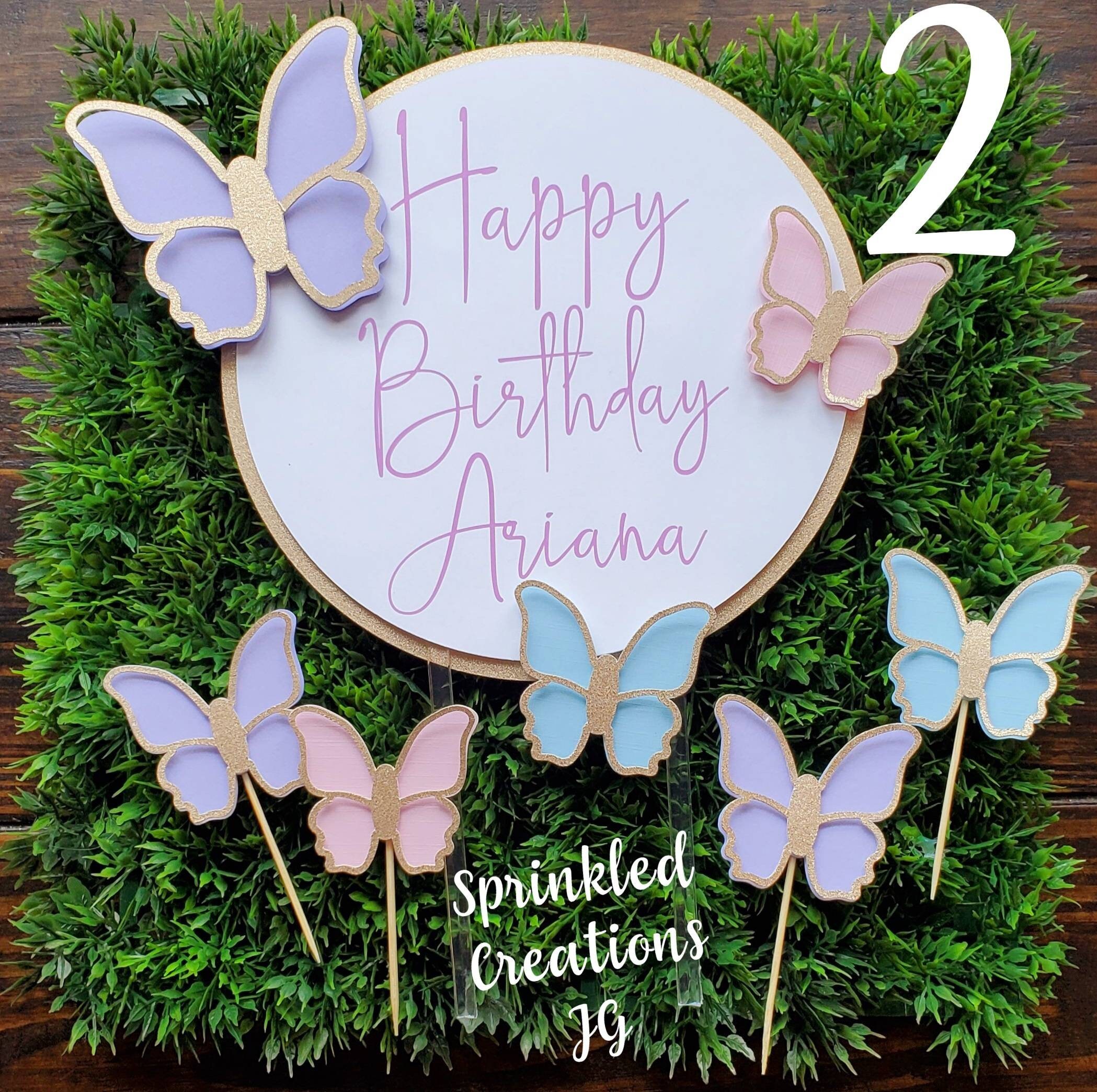 Butterfly cake topper | Etsy