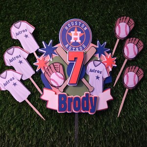 Baseball Cake Topper Astros - Etsy