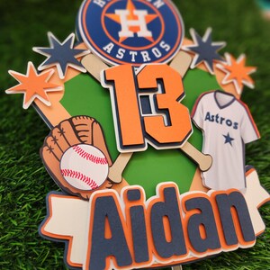 Baseball Cake Topper Astros - Etsy