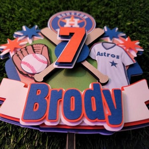 Baseball Cake Topper Astros - Etsy