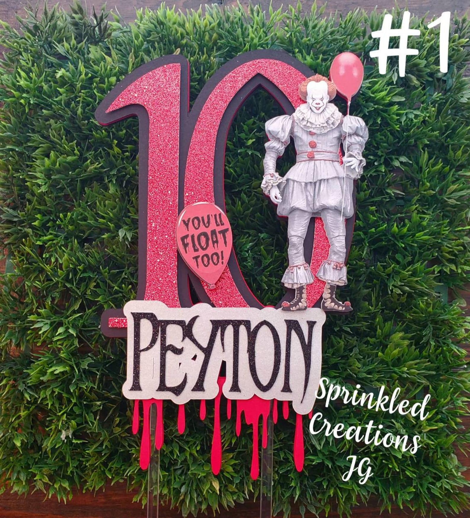 Scary Clown Cake Topper - Etsy