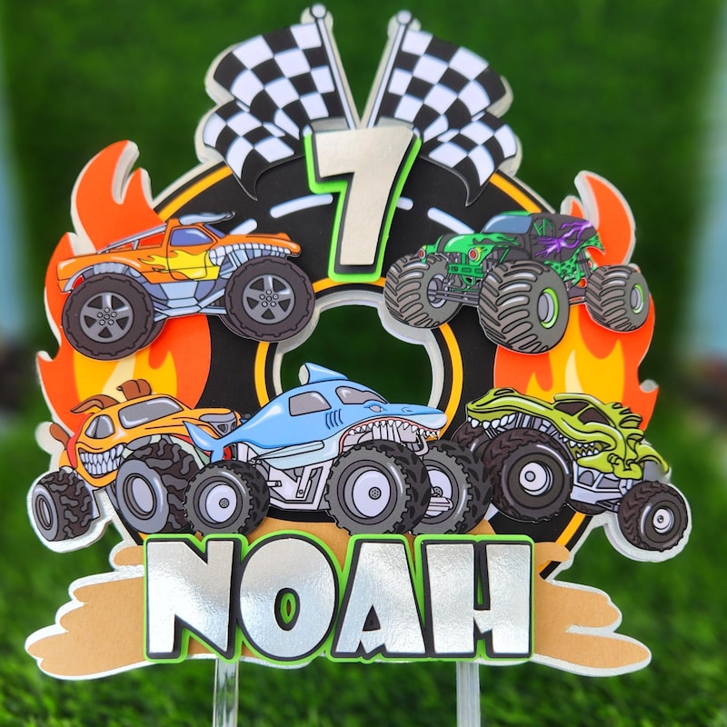 Monster Truck Cake Topper - Etsy