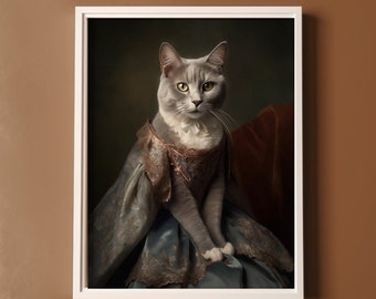 British Shorthair Firefighter Cat Painting Digital Download Heroic ...