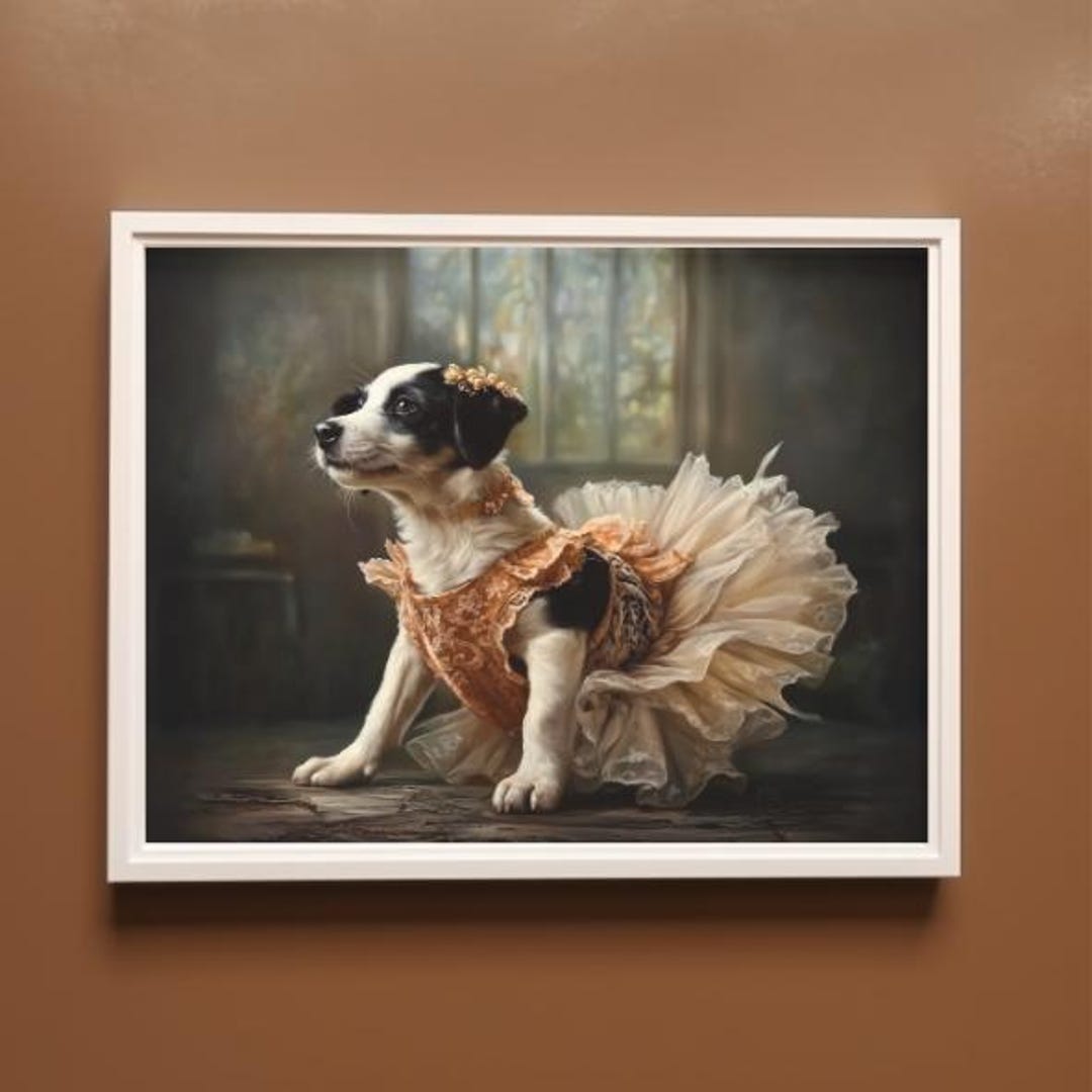 Border Collie Ballerina – Cute Puppy Dog Art | 2 PNG Digital Download ...