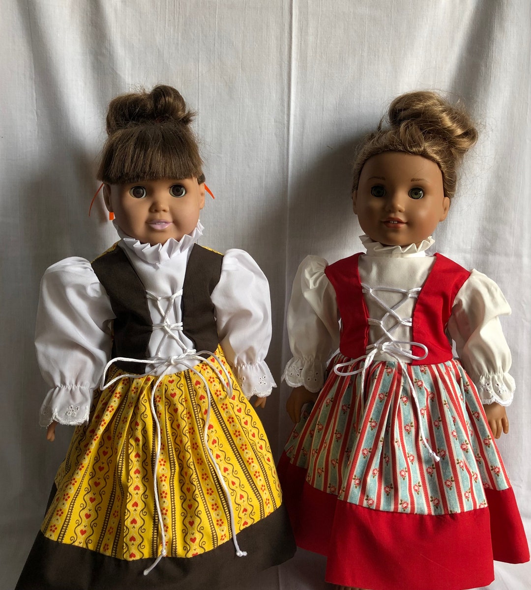 German Doll Dress - Handmade Doll Dress - Ethnic - Etsy