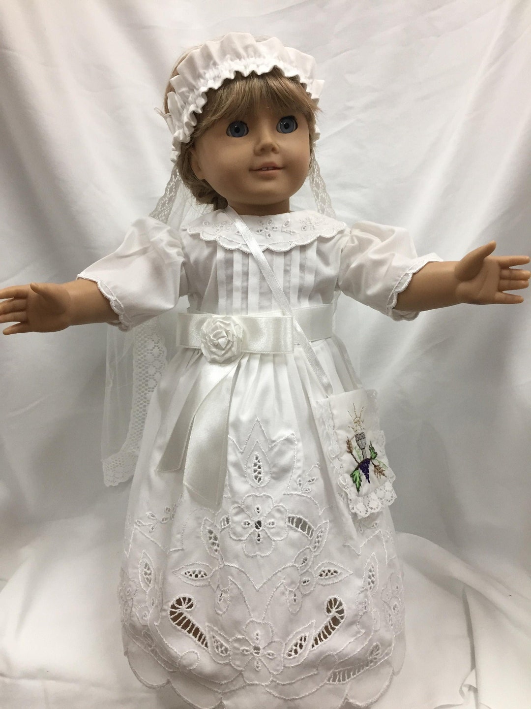 First Communion Handmade Doll Dress Fits 18" Doll - Etsy