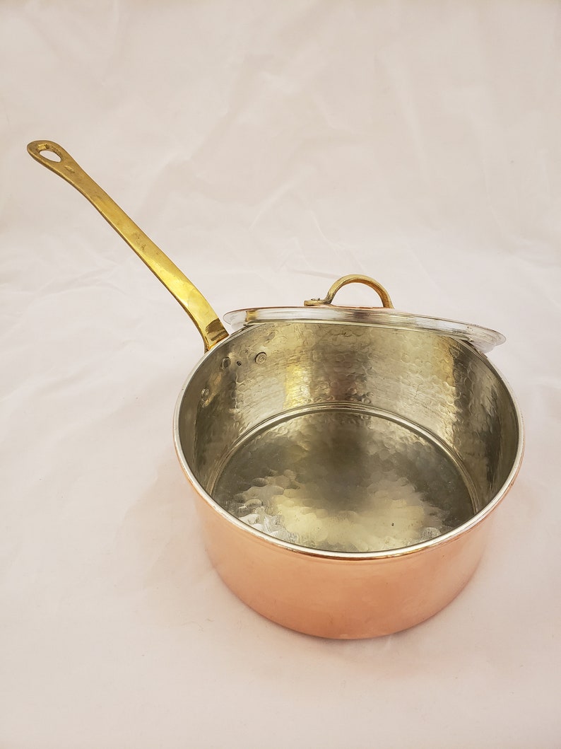 Copper Saucepan With Lid | Handmade Copper Pan | Cooking Pot | Kitchen ...