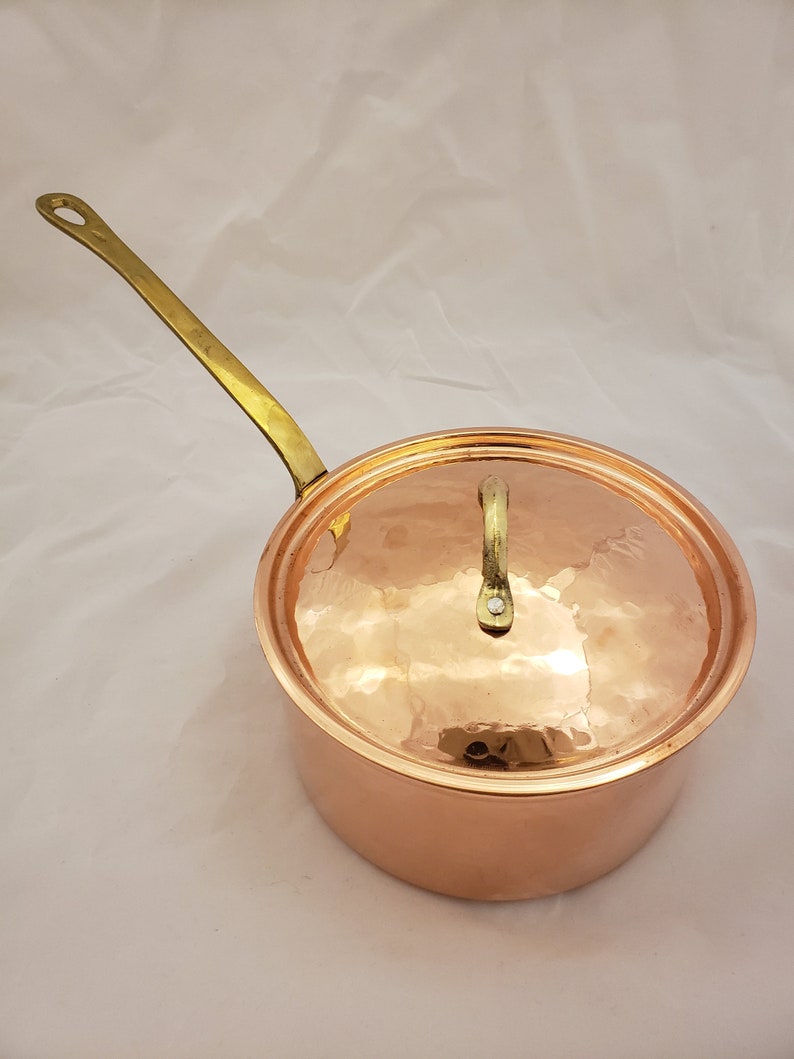 Copper Saucepan With Lid | Handmade Copper Pan | Cooking Pot | Kitchen ...