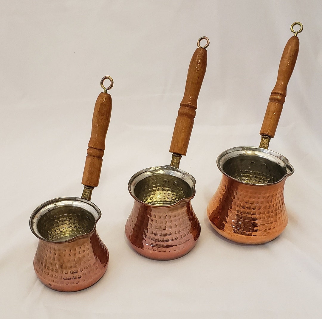 Turkish Coffee Pot Set | Cezve Set | Coffee Maker | Copper Coffee Pot ...