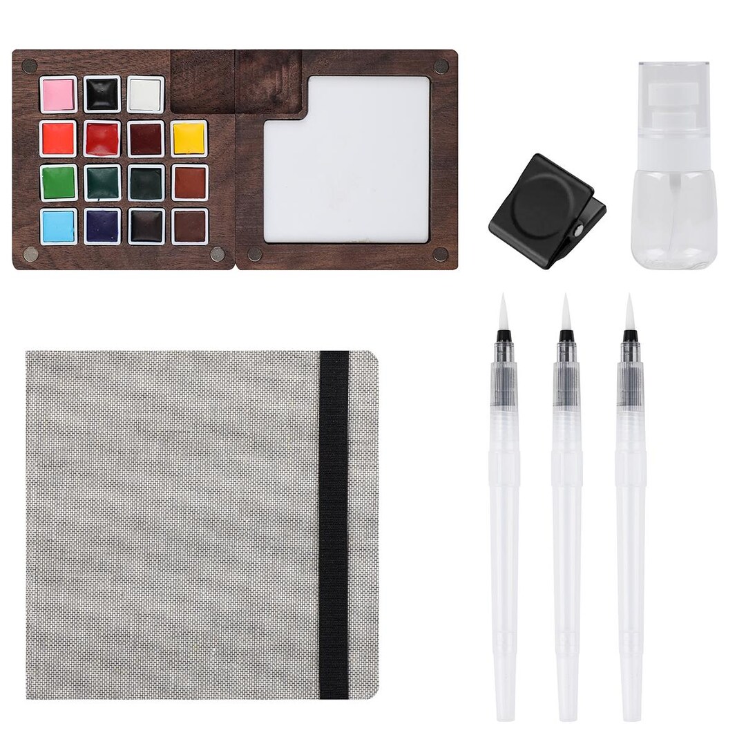 Pocket Artist Watercolor Travel Paint Set , Mini Portable Watercolor ...