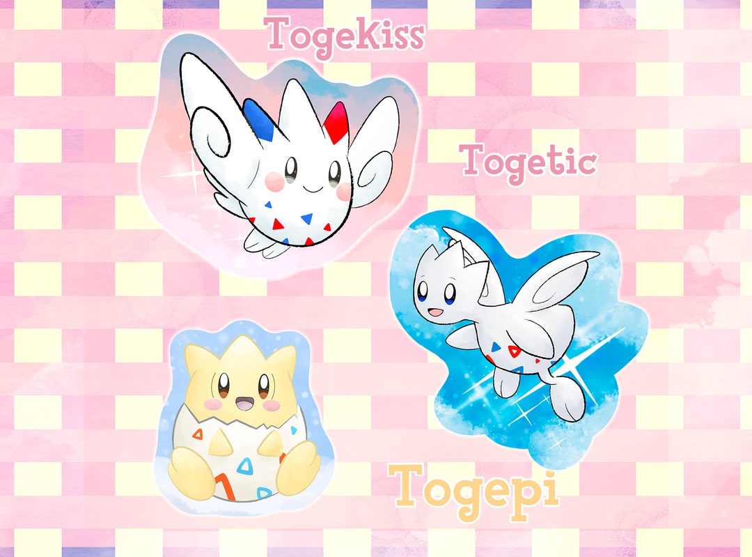 Togepi Togetic Togekiss Stickers Pokemon Gen 2 Johto Nintendo Switch ...