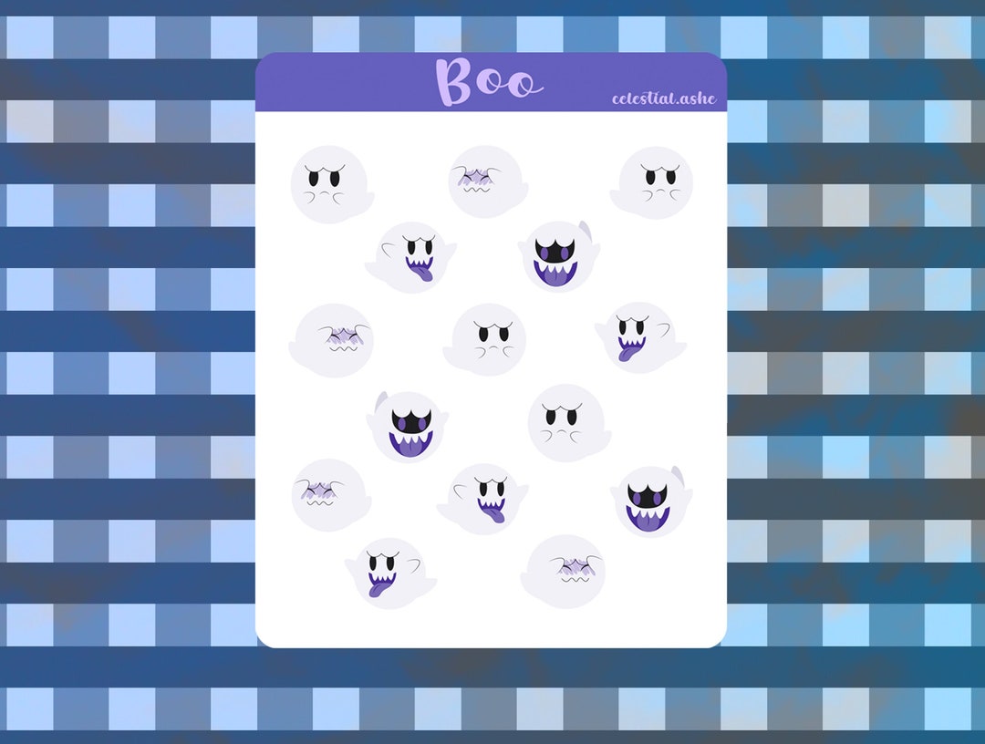 Boo Stickers | Super Mario Brothers | Decorative Matte or Gloss Sticker ...