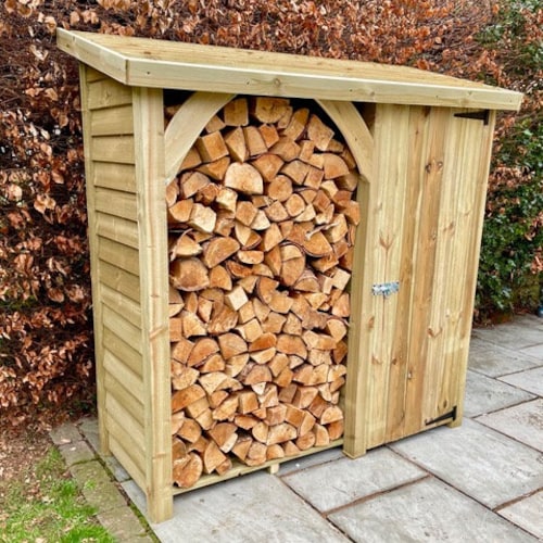 Outdoor Wooden Log Store Langham Minor Design - Etsy